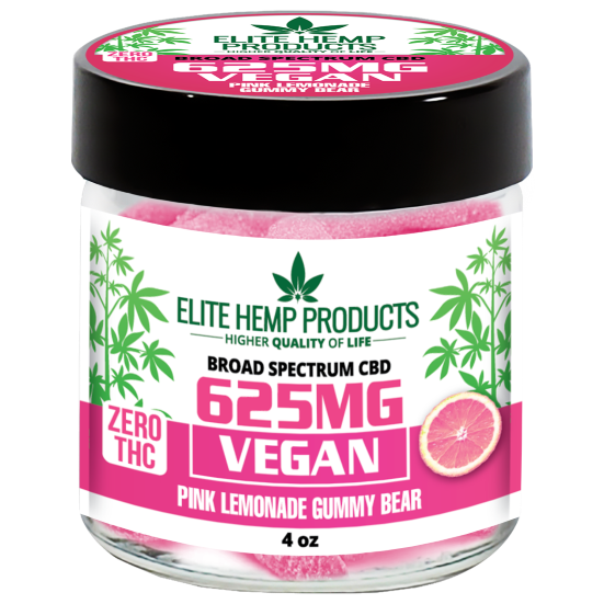 CBD Vegan Gummies 625mg Pink Lemonade | Hemp777 Store