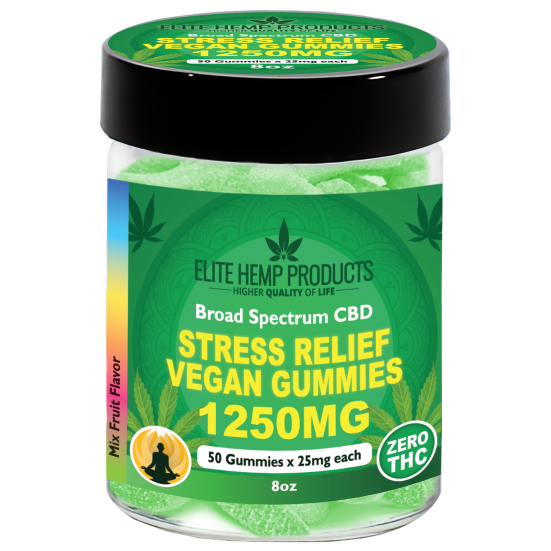 Stress Relief Vegan Gummies 1250mg | Hemp777 Store